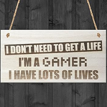Wooden Funny Sign Keep Out Gamer At Work Leave Food And Drink At Door ...