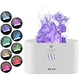 PureAire Oil Diffuser Flame Effect Humidifier for Bedroom Office Aromatherapy Diffuser Aroma ...