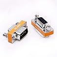 DB9 Null Modem Male to Female Slimline Data Transfer Serial Port Adapter 2 Pack : Amazon.in ...