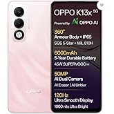 OPPO K13x 5G 6000mAh and 45W SUPERVOOC Charger & AI (Sunset Peach, 128 ...