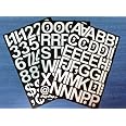 Pack of 79 x 2" (50mm) White Vinyl Sticky Letters & Numbers, Self ...