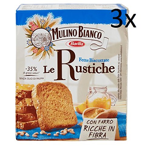 Buy 3x Mulino Bianco Fette Biscottate Le Rustiche Italian Rusk Dried ...