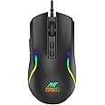 Ant Esports GM380 Wired RGB Gaming Mouse, 12800 DPI Optical Sensor, 6 ...