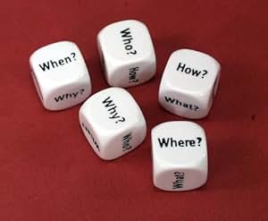 Question Dice, Pack of Five, Who, What, When, How, Where, Why: Amazon ...