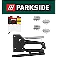 Parkside Staple Gun & Stapler Set Includes 1000 Staples: 250x 4mm, 500x ...