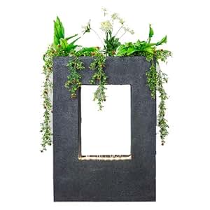 Primrose Milano Rain Water Feature with Planter and Lights H77cm by ...