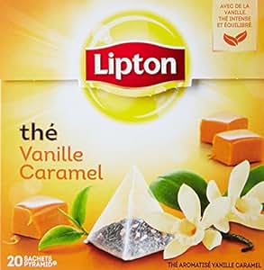 Lipton Thé Vanille Caramel 20 Sachets 34g Lot de 3: Amazon.fr: Epicerie
