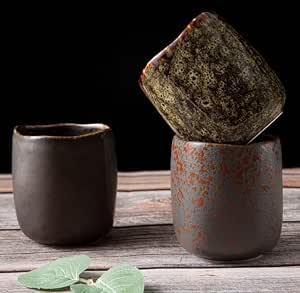 Mug Without Handle: Stylish Ceramic Mug for Coffee and Tea Set of 3 200 ...