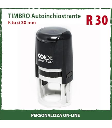 Timbro Autoinchiostrante Personalizzato Timbro Rotondo ...