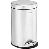 Amazon Brand - Solimo Stainless Steel Perforated Open-Top Dustbin With ...
