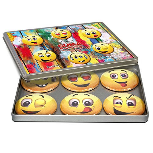 ᐅ Smileys - Kühlschrankmagnete - Gute Laune Magnete 6er-Set Ø 5 cm ...