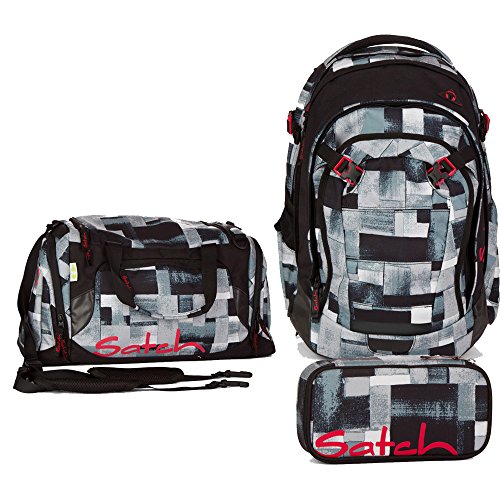 Satch Schulrucksack-Set 3-TLG Match City Fitty Grau - schultasche.im ...