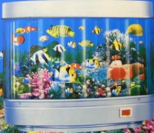 Fish Living TROPICAL Aquarium Tank Built In Revolving Aquarium Lamp ...