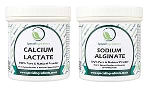 CALCIUMLACTAT 100g UND NATRIUMALGINAT 100g - MOLEKULARE ZUTAT FÜR DIE ...