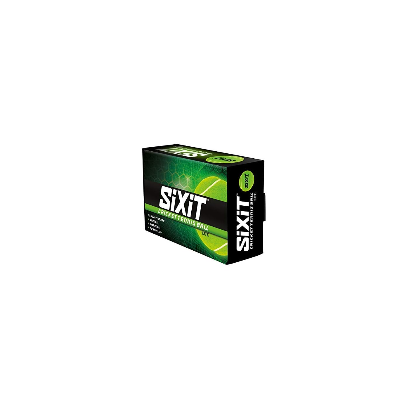 Buy Sixit Lite Cricket Tennis Ball - Pack of 6, Green, Standard Size ...