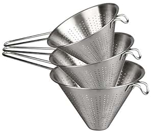 Arga - Set of 3 Perforated Chinese Strainer - 'Chinese' Colander ...