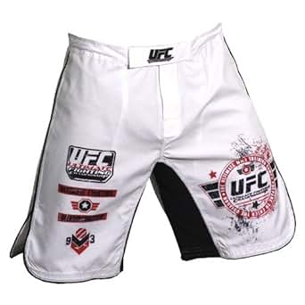 UFC Sponsor Fight Shorts - White XL: Amazon.co.uk: Clothing