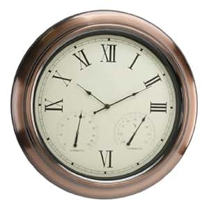 Large Outdoor Wall Clock with Hydrometer and Barometer: Amazon.co.uk ...
