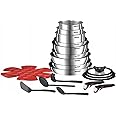 Tefal Ingenio Emotion Pan Set - 22-Piece - 9 Pans - 3 Lids - 2 Handles - 4 separators, 4 ...