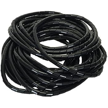 Cache câble noir en spirale (spirobande)- 10m00: Amazon.fr: Bricolage