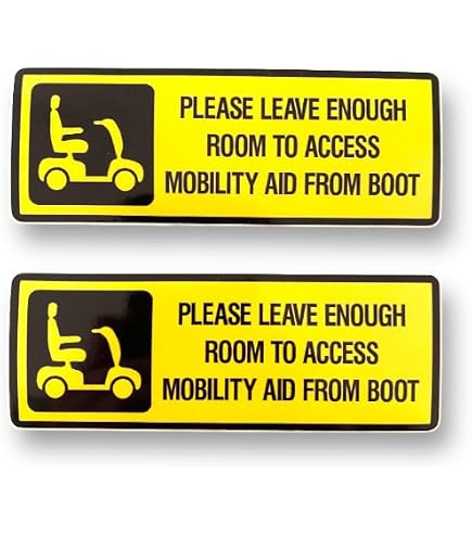 UK Made Decal Mobility Scooter Parking Disabled Disability Window Vinyl ...