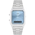 Casio Unisex Vintage AQ-230A-2A1MQYDF Blue Analog-Digital Dial Silver ...