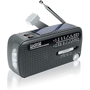 Muse MH-07DS tragbares Kurbel-Radio, Weltempfänger mit Taschenlampe und ...