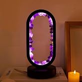 Natural Crystal Lamp, Three Light Modes, Adjustable Brightness, USB ...