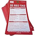 5S Red Tags from The Lean Centre UK. Pack of 100 Tags.Easy to Write on ...