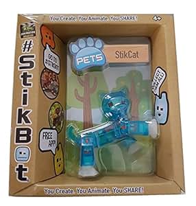 Stikbot Pets - StikCat (Blue): Amazon.co.uk: Toys & Games