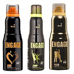 Buy Engage Combo Pack Deo Sprays,(Awe and Jump) with Free Fuzz Deo ...