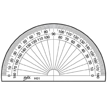 50 x CLASSIC HELIX 180 DEGREE PROTRACTOR MATH MATHS SETS SCHOOL COLLEGE ...