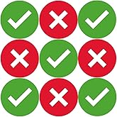900 Mini Tick And Cross Marking Stickers 10mm For Children, Teachers ...