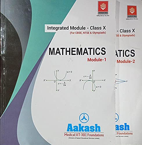 Buy Aakash Integrated Mathematics Module 1&2 Class X (For CBSE, NTSE ...