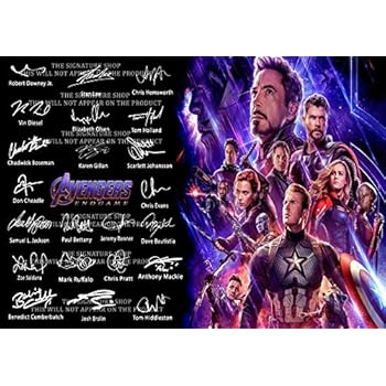 The Signature Shop Avengers End Game 12x8 Signed Print PP x22 Cast ...