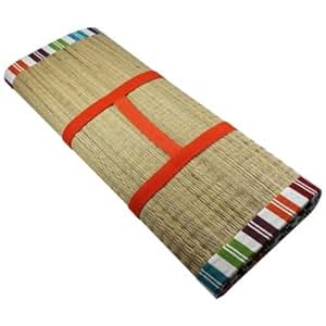 Faltbare Bast Strandmatte gestreift 190x60cm Kopfkissen Badematte ...