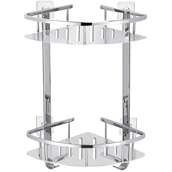 Optimal Products RUST FREE STAINLESS STEEL SHOWER CADDY RACK BATHROOM ...