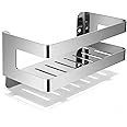 QL Shower Shelf,Stainless Steel Bathroom Rack,Bathroom and Kitchen Wall ...