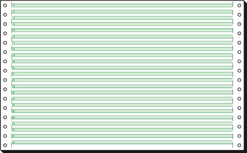 Papel continuo | Información general | Medidas, forma de uso