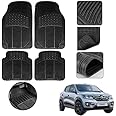 Cabix Car mat | Anti Skid Footmat | Solid Black Universal Fit | 7904 ...