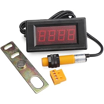 DIGITEN DC 12V 4 Digital Red LED Counter Meter Up Down+Hall Proximity Switch Sensor NPN: Amazon ...