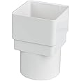 FLOPLAST 65mm Square to 68mm Round Downpipe Adapters - White - Pack of ...