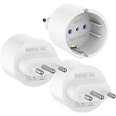 Adapter Italien Steckdose 3 Stück, Italien Reiseadapter DE auf IT ...