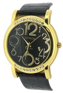 Citron Ladies Quartz Watch CB655/C With Black Dial And Strap: Amazon.co ...
