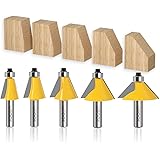 Petansy 3Pcs 8mm Shank Chamfer & Bevel Edging Router Bit Wood Milling ...