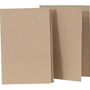 20 x A4 Foolscap Square Cut Folders Buff Brown Document Wallets: Amazon ...