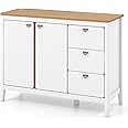 COSTWAY Buffet Sideboard, Freestanding Kitchen Storage Cabinet with 2 ...