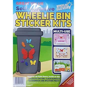 Self Adhesive Flower Sticker Kit for Wheelie Bin and House Decoration ...