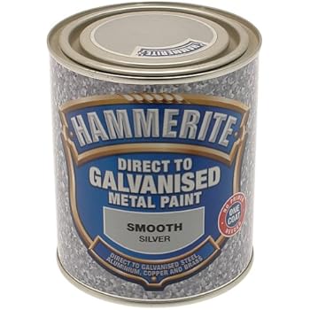 Hammerite 5097051 750ml Direct to Galvanised Metal Paint - Silver ...