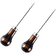 2 Pcs Bradawl Tool Wooden Handle,Gourd Shape Awl Tool Alloy,Leather ...